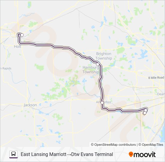 MICHIGAN FLYER Route: Schedules, Stops & Maps - East Lansing Marriott‎→ ...