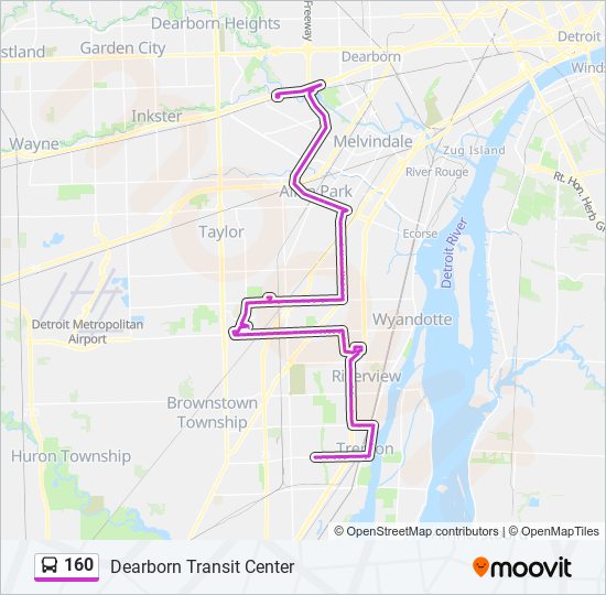 160 Route: Schedules, Stops & Maps - Dearborn Transit Center (Updated)