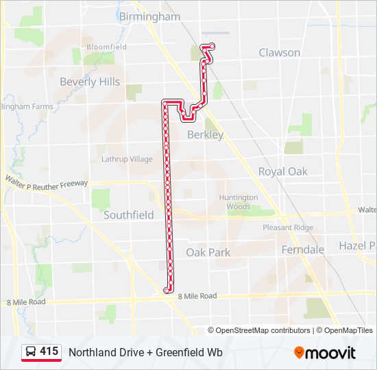 415 Route: Schedules, Stops & Maps - Northland Drive + Greenfield Wb ...