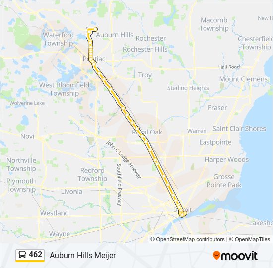 462 Route: Schedules, Stops & Maps - Auburn Hills Meijer (Updated)