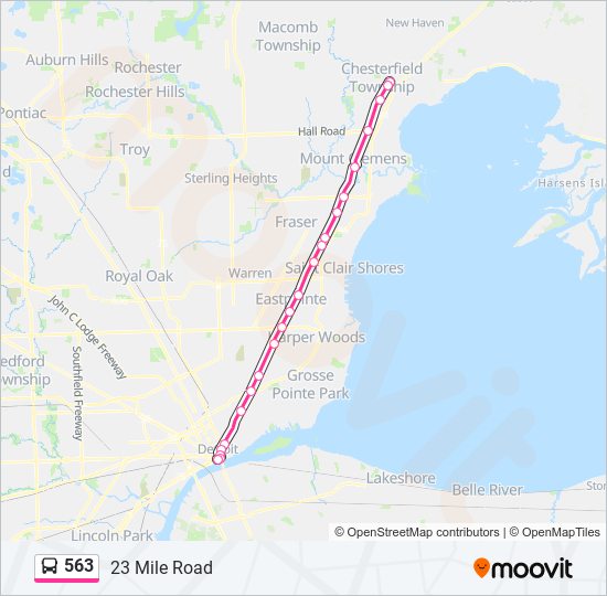 563 Route: Schedules, Stops & Maps - 23 Mile Road (Updated)