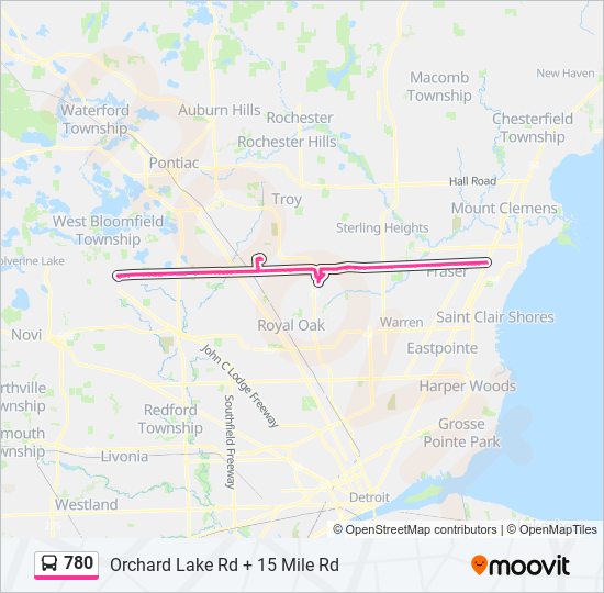 780 Route: Schedules, Stops & Maps - Orchard Lake Rd + 15 Mile Rd (Updated)