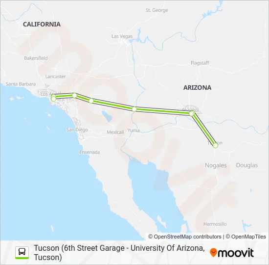 FLIXBUS 2054 Route: Schedules, Stops & Maps - Tucson (6th Street Garage ...