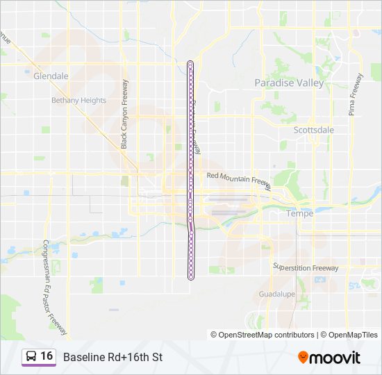 16 Route: Schedules, Stops & Maps - Baseline Rd+16th St (Updated)