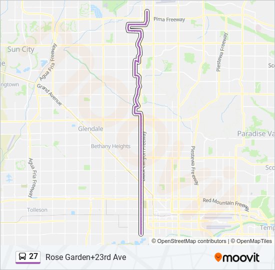 Ruta 27: horarios, paradas y mapas - Rose Garden+23rd Ave (Actualizado)