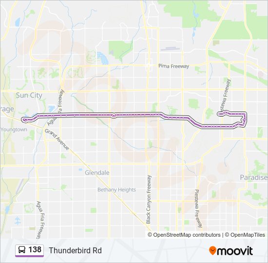 138 Route: Schedules, Stops & Maps - 32nd St+Thunderbird (Updated)