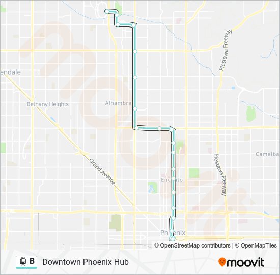 B Route: Schedules, Stops & Maps - Downtown Phoenix Hub (Updated)