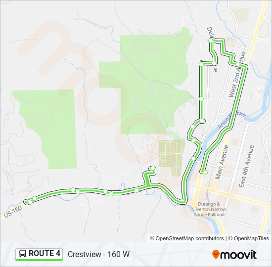 Ruta route 4: horarios, paradas y mapas - 160 West (Actualizado)