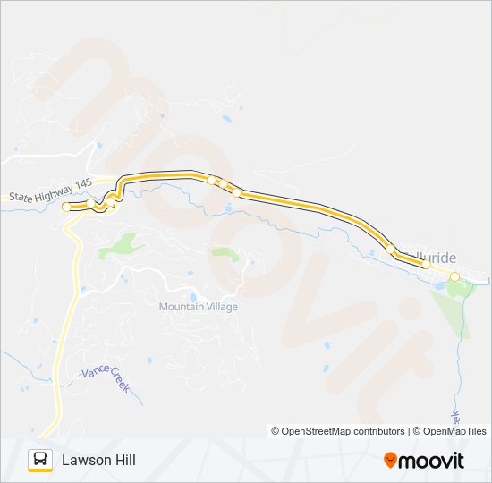 Ruta lawson hill: horarios, paradas y mapas - Telluride (Actualizado)