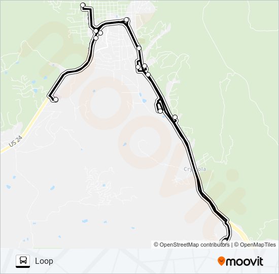 Ruta public shuttle: horarios, paradas y mapas - Loop (Actualizado)