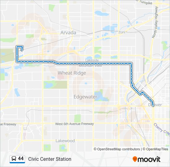 44 Route: Schedules, Stops & Maps - Civic Center Station (Updated)