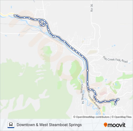 BLUE LINE Route: Schedules, Stops & Maps - Downtown & West Steamboat ...