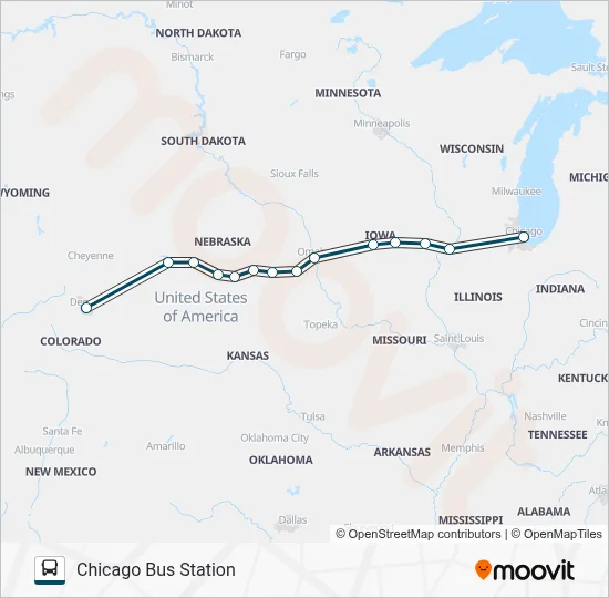 GREYHOUND US0123 Route: Schedules, Stops & Maps - Chicago Bus Station ...