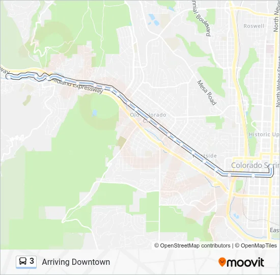 3 Route: Schedules, Stops & Maps - Arriving Downtown (Updated)