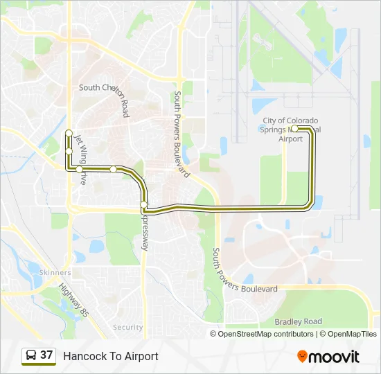 Ruta 37: horarios, paradas y mapas - Hancock To Airport (Actualizado)