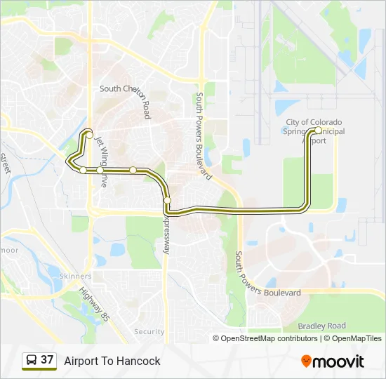 Ruta 37: horarios, paradas y mapas - Airport To Hancock (Actualizado)