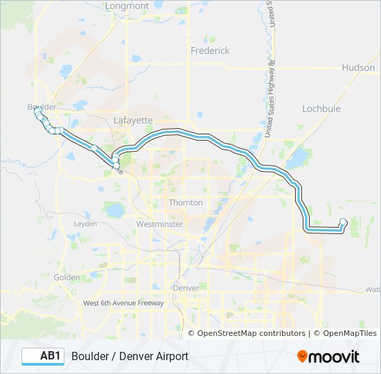 ab1 Route: Schedules, Stops & Maps - Downtown Boulder Via E-470 (Updated)