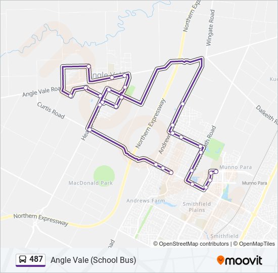 487 Route: Schedules, Stops & Maps - Angle Vale (School Bus) (Updated)
