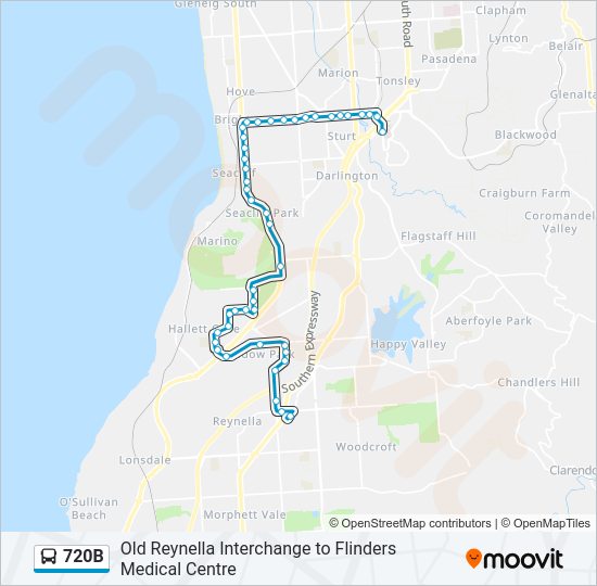 720b Route: Schedules, Stops & Maps - Old Reynella (Updated)