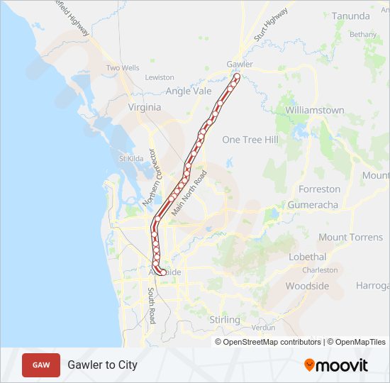 gaw Route: Schedules, Stops & Maps - Gawler (Updated)