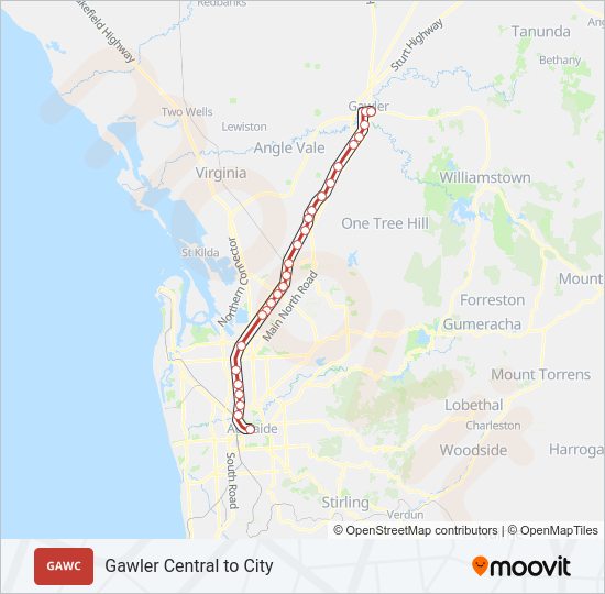 gawc Route: Schedules, Stops & Maps - Gawler Central (Updated)