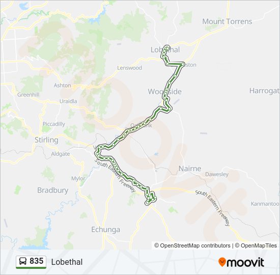 835 Route Schedules Stops Maps Lobethal Updated 