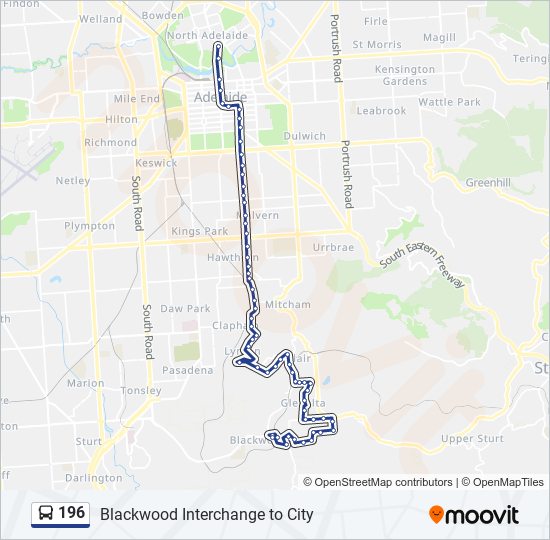 196 Route: Schedules, Stops & Maps - Blackwood (Updated)