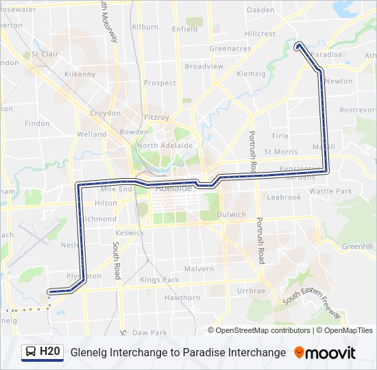 h20 Route: Schedules, Stops & Maps - Paradise (Updated)
