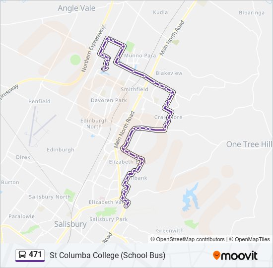 471 Route: Schedules, Stops & Maps - St Columba College (School Bus ...