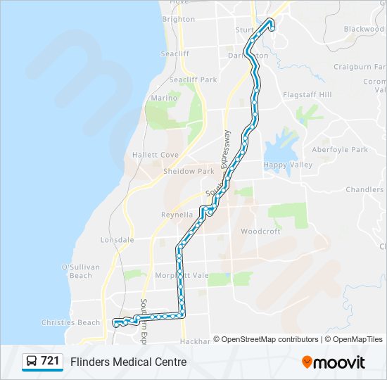 721 Route: Schedules, Stops & Maps - Flinders Medical Centre (Updated)