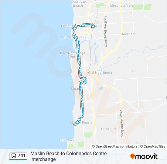 741 Route: Schedules, Stops & Maps - Maslin Beach (Updated)