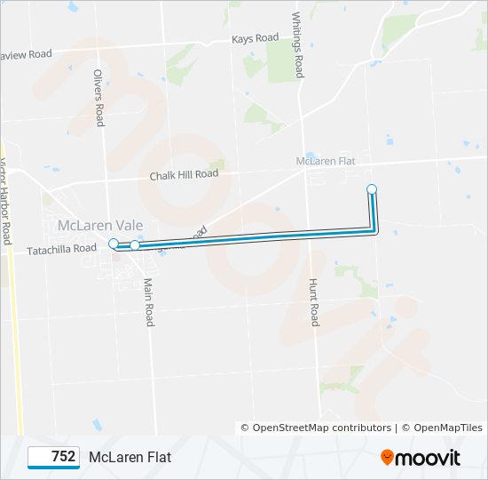 752 Route: Schedules, Stops & Maps - McLaren Flat (Updated)