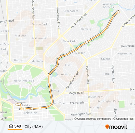 540 Route: Schedules, Stops & Maps - City (RAH) (Updated)