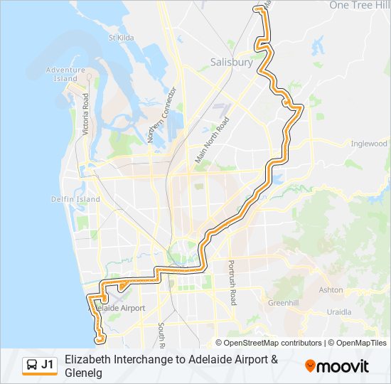 j1 Route: Schedules, Stops & Maps - Glenelg (Updated)