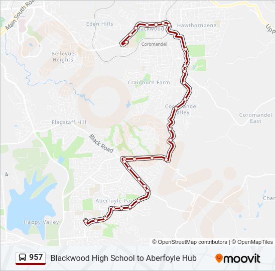 957 Route: Schedules, Stops & Maps - Aberfoyle Hub (School Bus) (Updated)