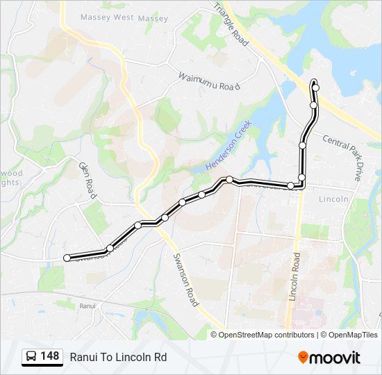 148 Route: Schedules, Stops & Maps - Ranui To Lincoln Rd (Updated)