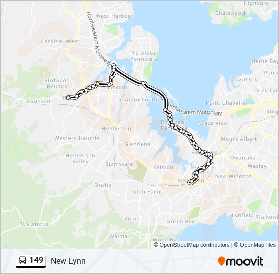 149 Route: Schedules, Stops & Maps - New Lynn (Updated)