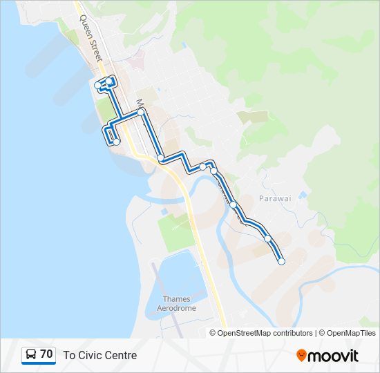 70 Route: Schedules, Stops & Maps - To Civic Centre (Updated)