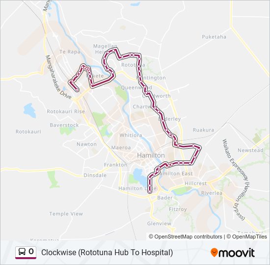 o Route: Schedules, Stops & Maps - Clockwise (Rototuna Hub To Hospital ...