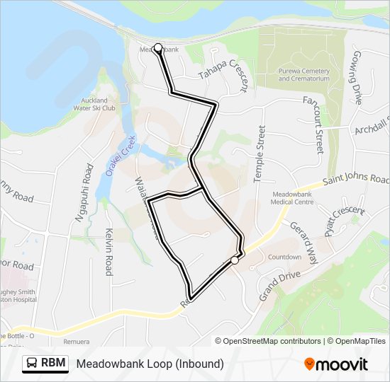 RBM Route: Schedules, Stops & Maps - Meadowbank Loop (Inbound) (Updated)