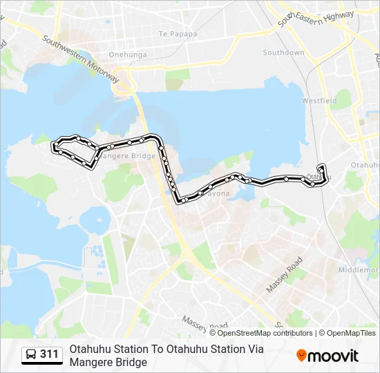 311 Route: Schedules, Stops & Maps - Otahuhu Station To Otahuhu Station ...