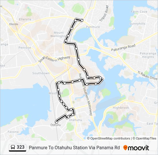 323 Route: Schedules, Stops & Maps - Panmure To Otahuhu Station Via ...