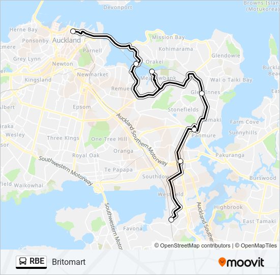 rbe Route: Schedules, Stops & Maps - Britomart (Updated)