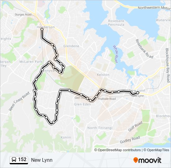 152 Route: Schedules, Stops & Maps - New Lynn (Updated)