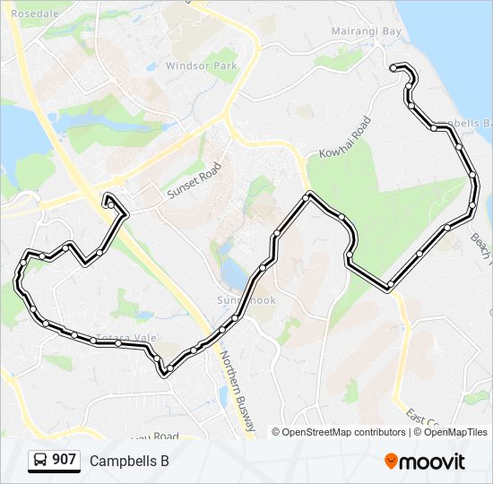 907 Route: Schedules, Stops & Maps - Campbells B (Updated)