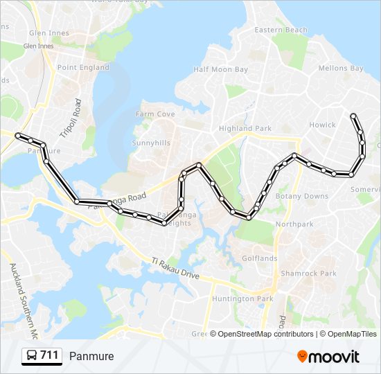 711 Route: Schedules, Stops & Maps - Panmure (Updated)