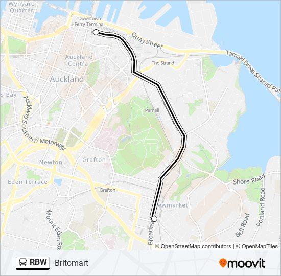 rbw Route: Schedules, Stops & Maps - Britomart (Updated)