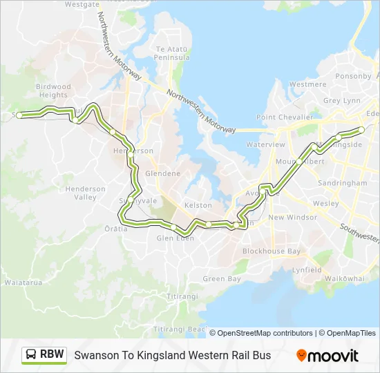 RBW Route: Schedules, Stops & Maps - Swanson To Kingsland Western Rail ...