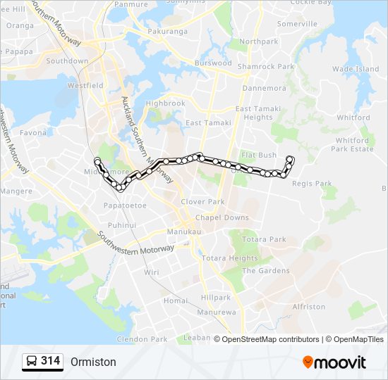 314 Route: Schedules, Stops & Maps - Ormiston (Updated)