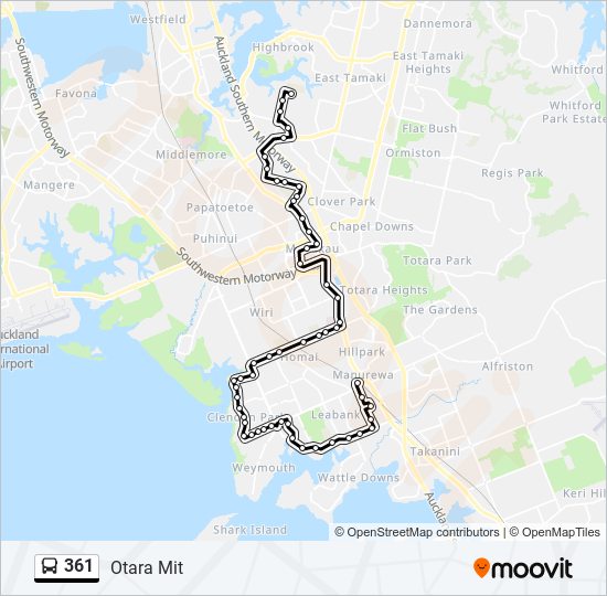 361 Route: Schedules, Stops & Maps - Otara Mit (Updated)